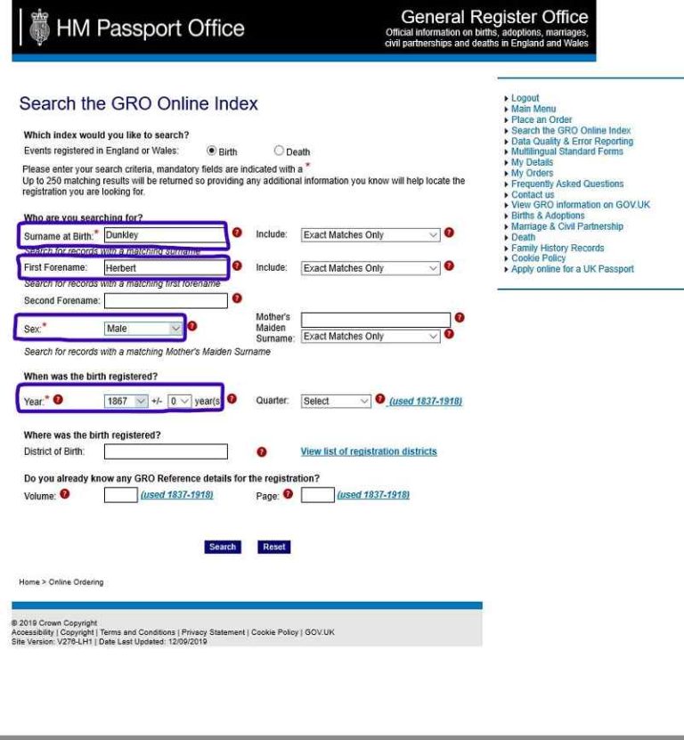 Using the GRO Index for Family History Research - Family Tree Resources